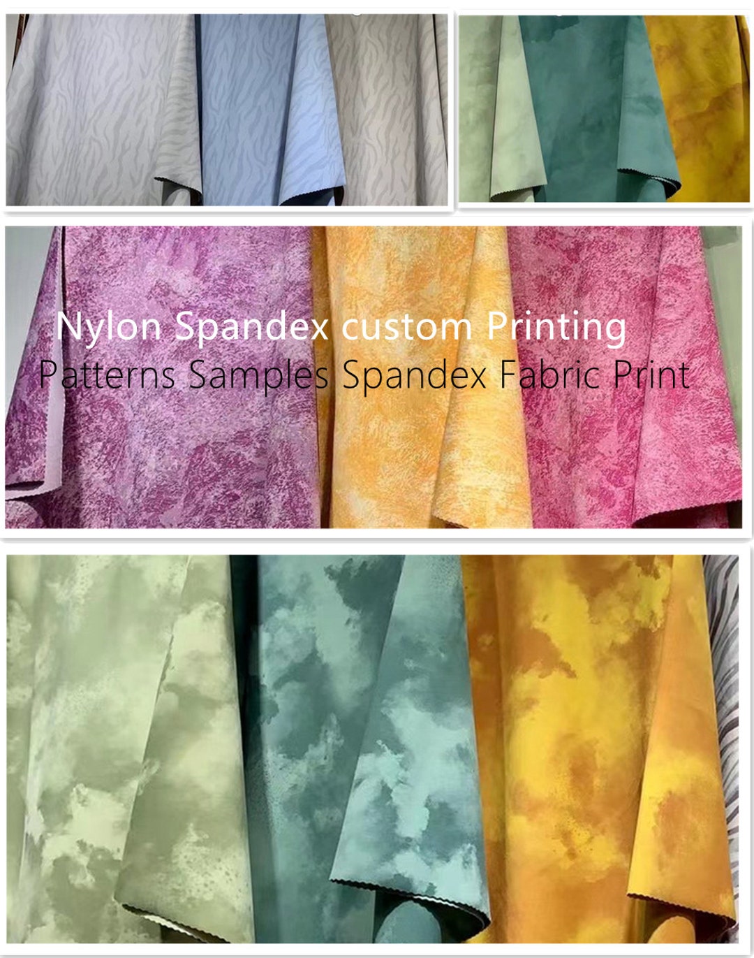 Custom Nylon Spandex Fabric Print 200gsm Weight Moq/10yards , Works ...