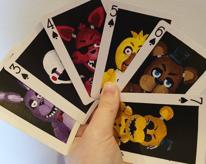 Custom Hand Painted Fnaf Playing Cards - Etsy