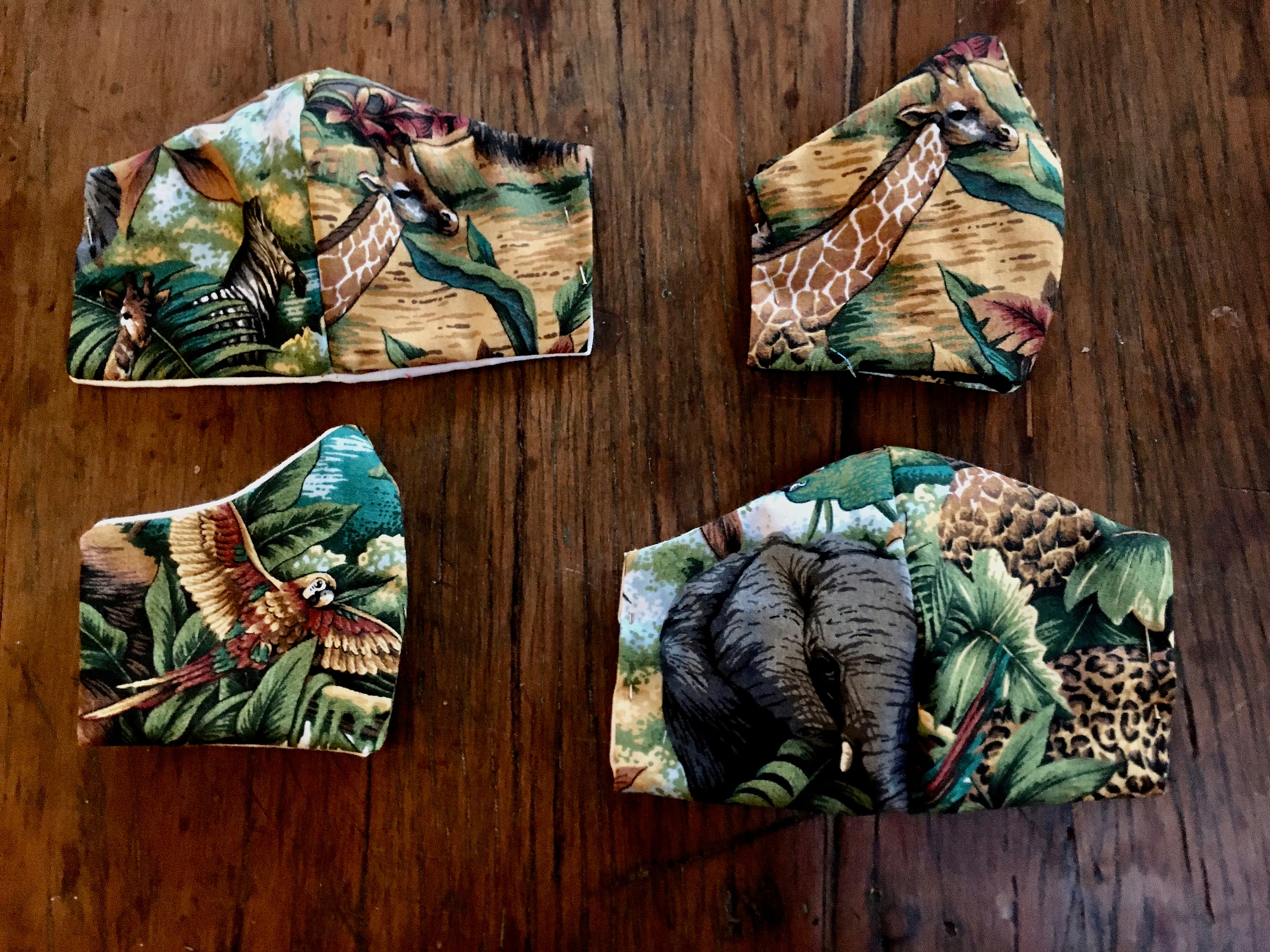 Giraffe, Monkey Masks, Lizard Print, Badger Masks , Fish Pattern, Green ...