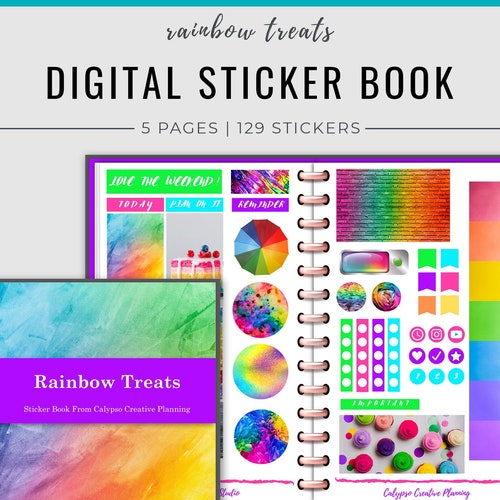 Rainbow Treats Digital Sticker Book / Goodnotes Stickers / - Etsy
