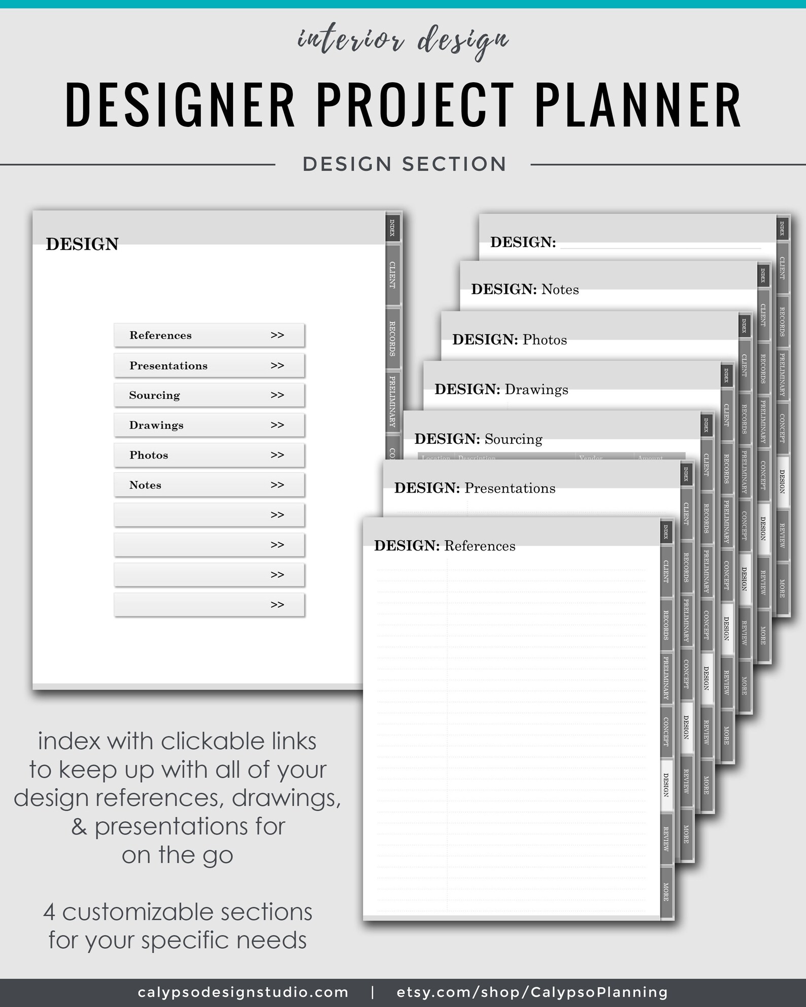 Designer Project Planner Interior Design Planner Project | Etsy