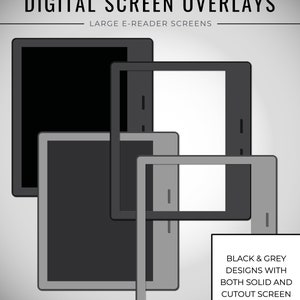 E-reader Digital Tablet Screen Overlays / Digital Desk Decor / Digital ...
