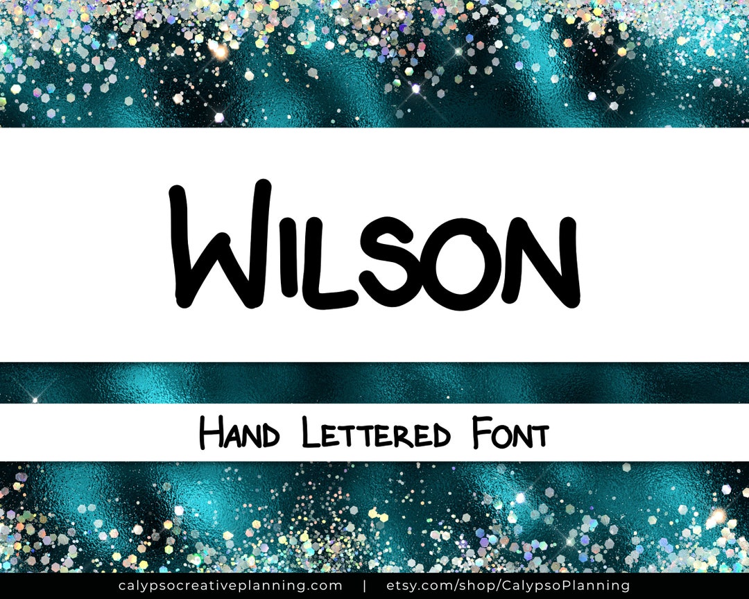 Wilson Hand Lettered Font - Etsy