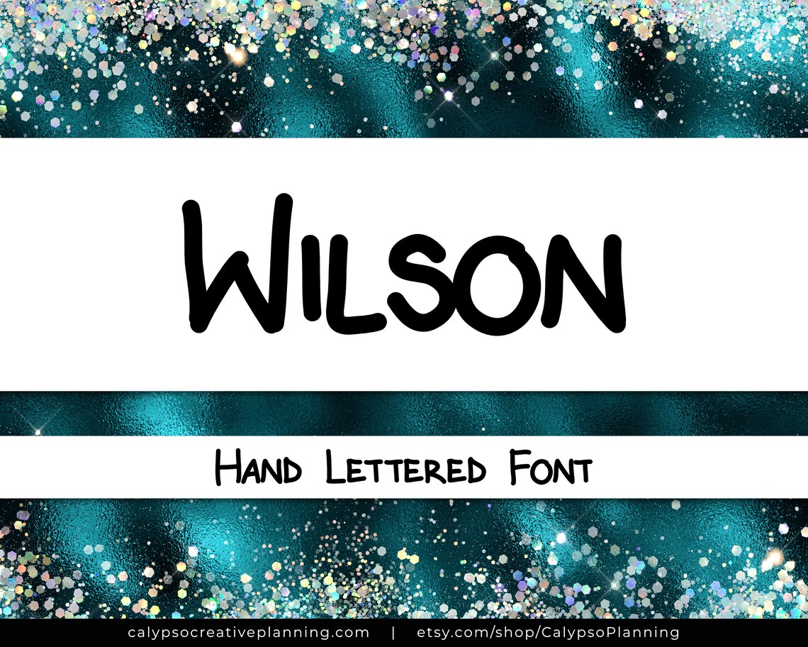 Wilson Hand Lettered Font | Etsy