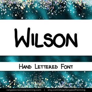 Wilson Hand Lettered Font - Etsy