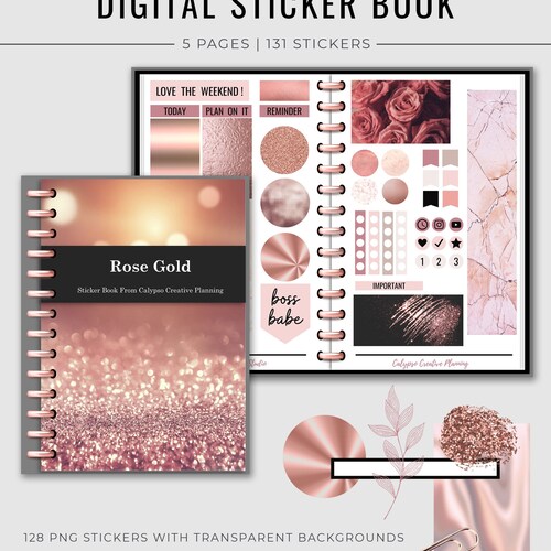 Black and Gold Luxury Digital Sticker Book / Goodnotes - Etsy