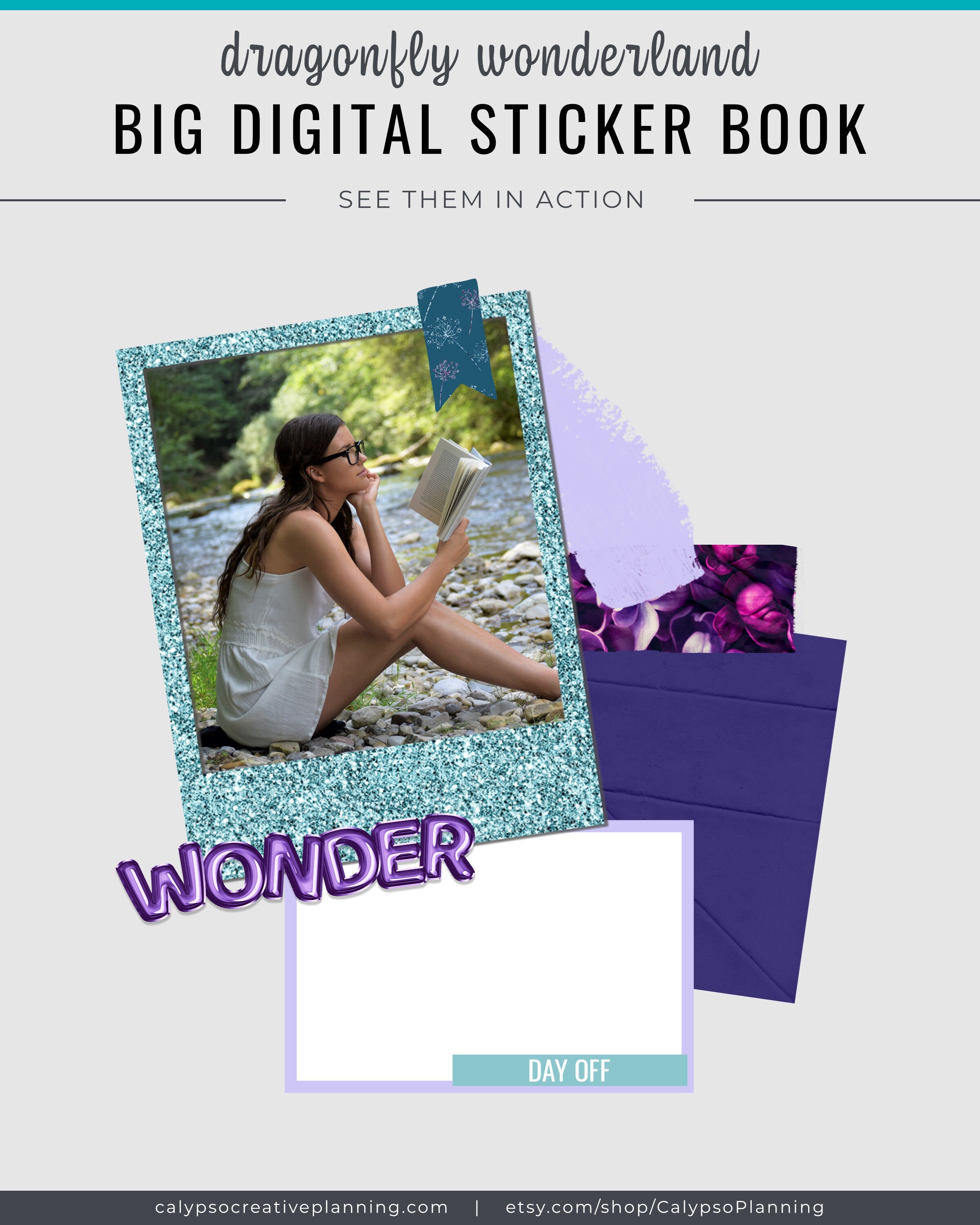 Dragonfly Wonderland BIG Digital Sticker Book / Digital | Etsy