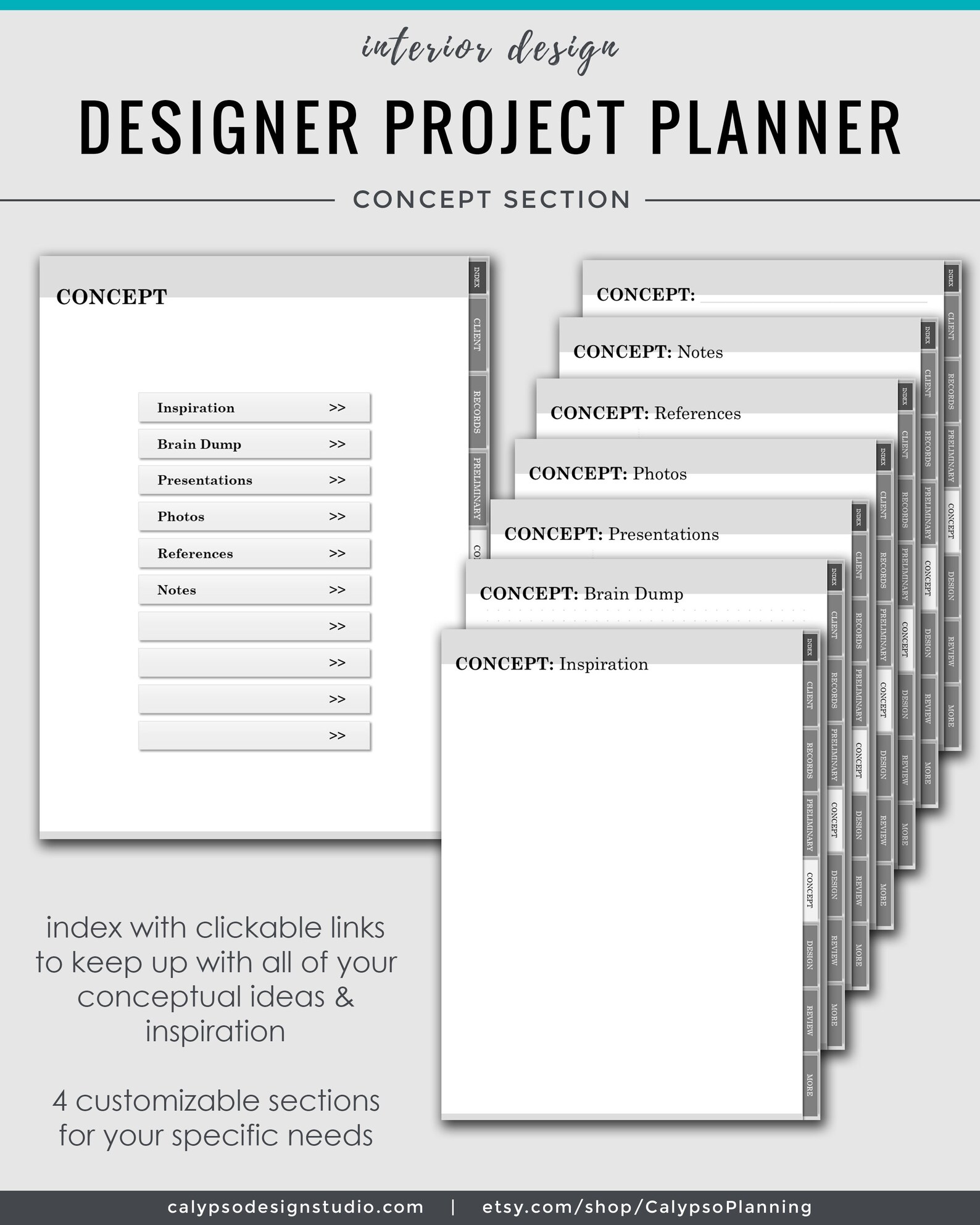 Designer Project Planner Interior Design Planner Project | Etsy