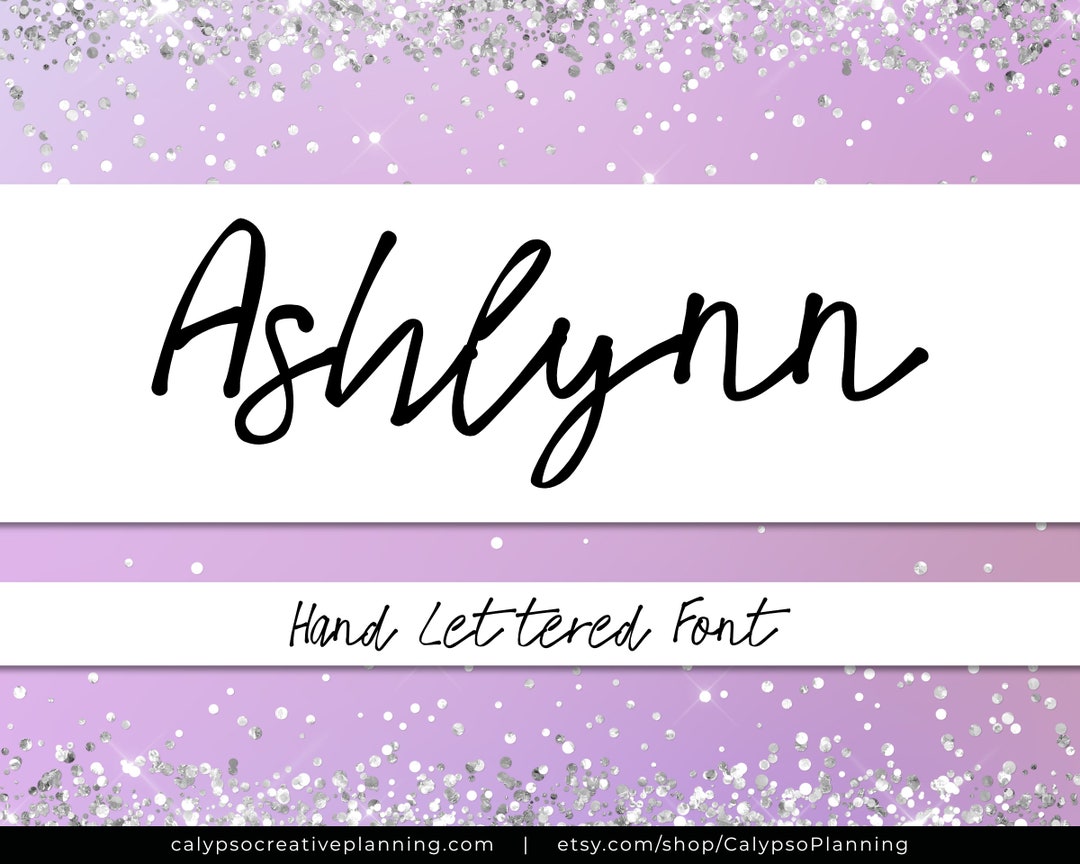 Ashlynn Hand Lettered Font - Etsy