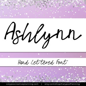 Ashlynn Hand Lettered Font - Etsy