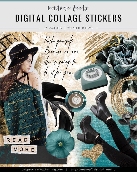 Vintage Feels Digital Sticker Set / Goodnotes Stickers / | Etsy