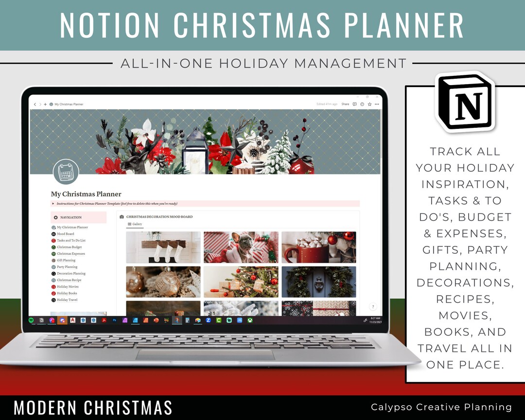 Notion Christmas Planner / Notion Planner / Holiday Planner / Notion ...