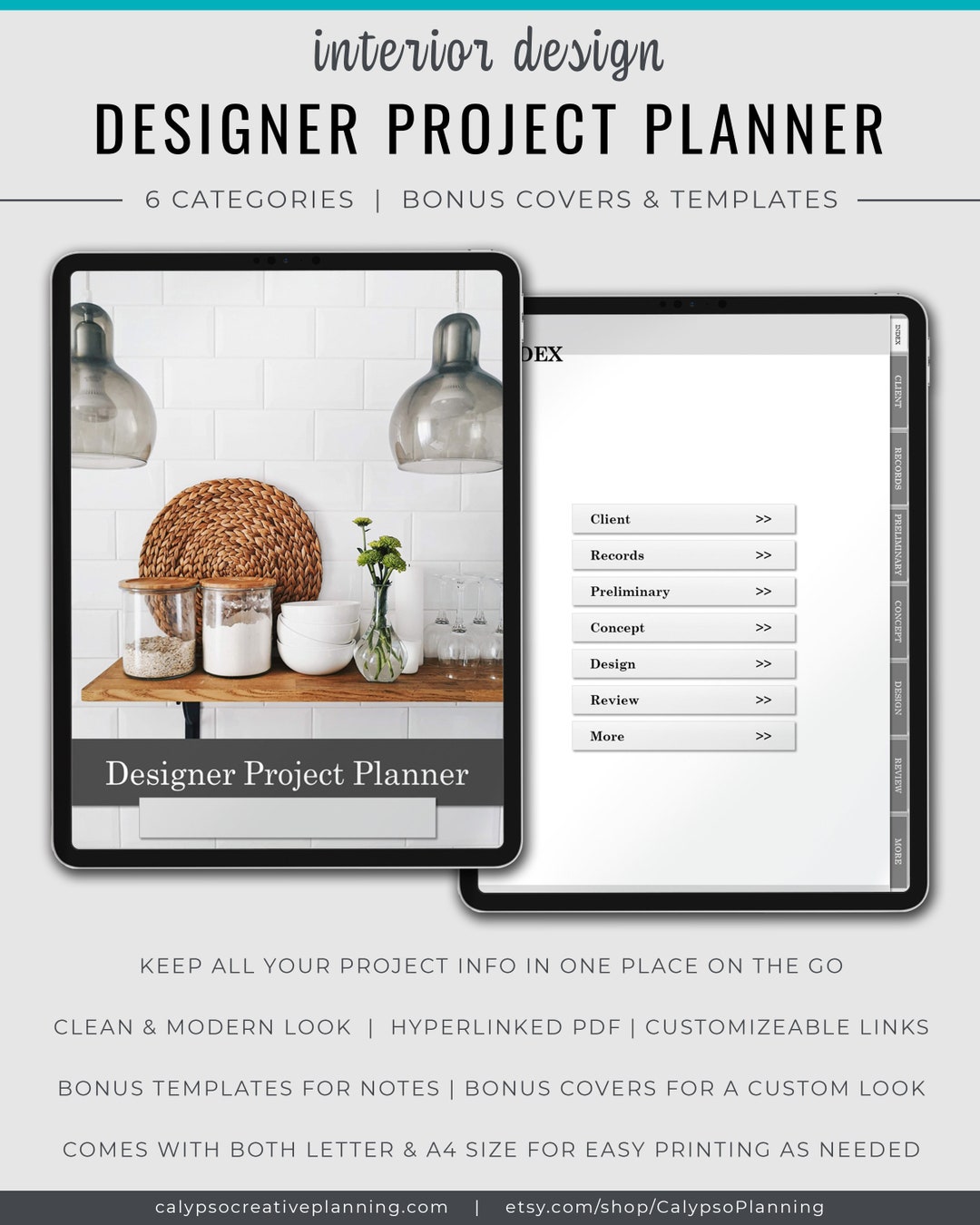 Designer Project Planner Interior Design Planner Project Management - Etsy