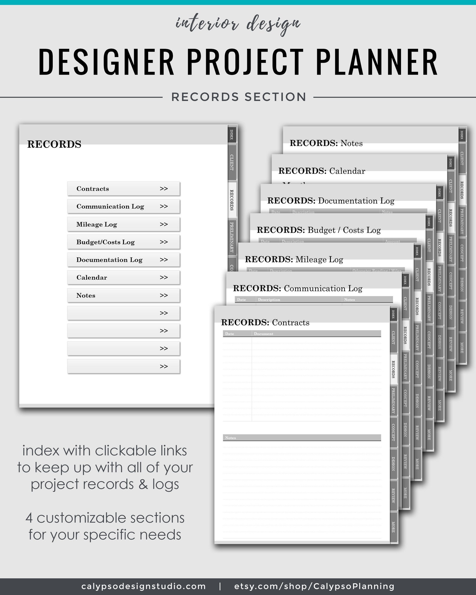 Designer Project Planner Interior Design Planner Project | Etsy