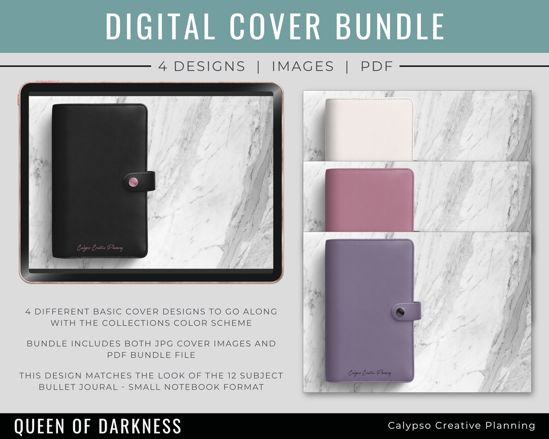 Custom Request Queen of Darkness Digital Cover Bundle / Digital Planner Cover / Digital Journal ...