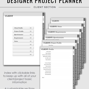 Designer Project Planner Interior Design Planner Project Management - Etsy
