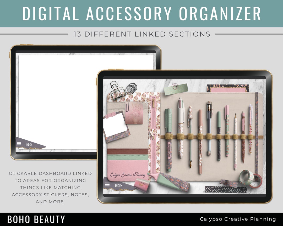 Boho Beauty Digital Accessory Organizer / 13 Section Organizer ...