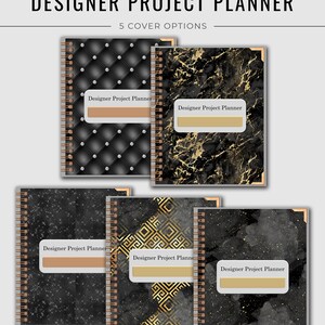 Black and Gold Designer Project Planner / Interior Design | Etsy
