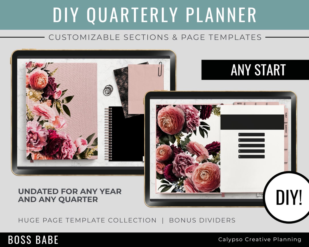 Boss Babe DIY Quarterly Canvas Book Planner / Digital Planner / Life ...