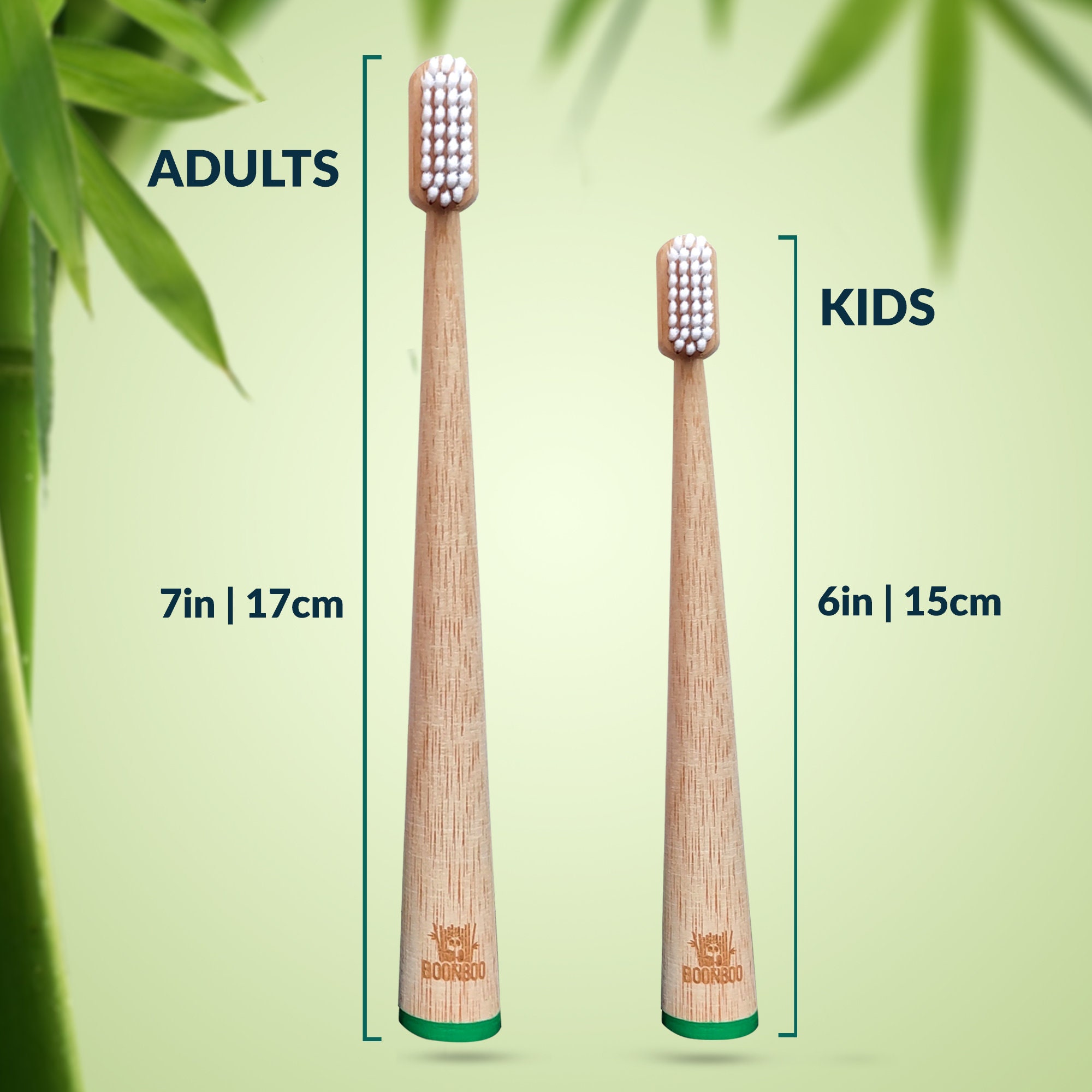 BOONBOO Toothbrushes | 4 Pack Bamboo Toothbrushes | Self Standing ...