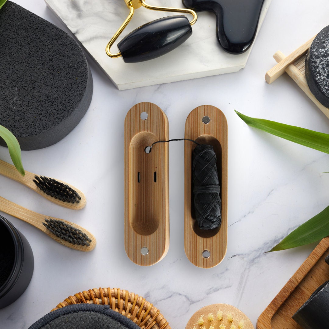 Dental Floss, Charcoal Woven Thread, Bamboo Holder or Refill Heads ...