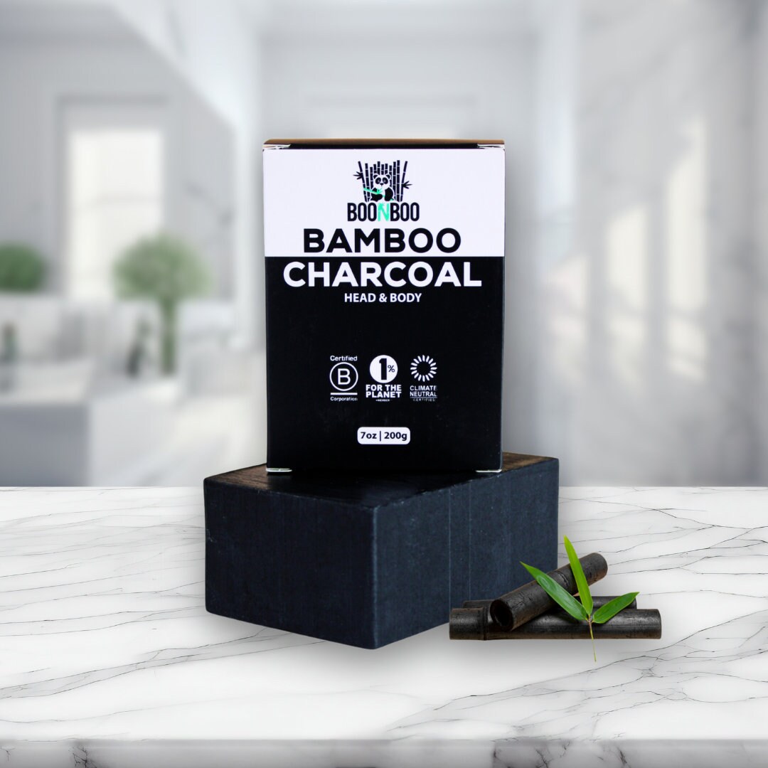 BOONBOO Bamboo Charcoal Body Soap | 7oz / 200g | Cleansing Bar - Etsy