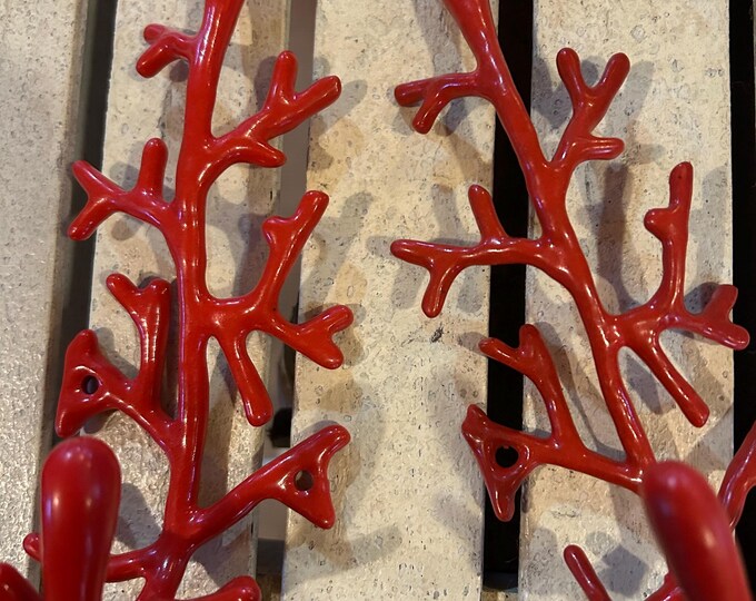 Set of 2 Coral Hooks - Etsy