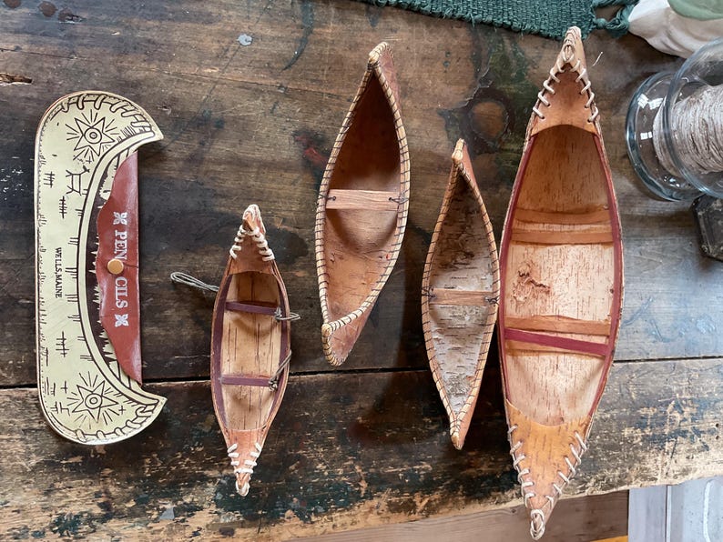 Set of Collectible Canoes - Etsy