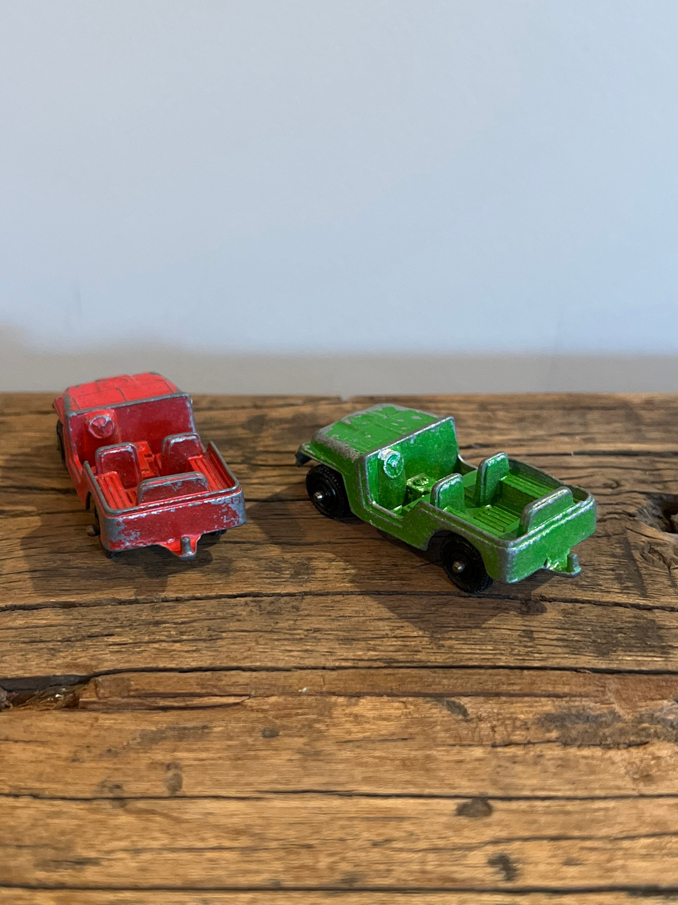 Vintage Tootsie Truck Set of 2 Army Jeep Made in Chicago USA, Rustic ...
