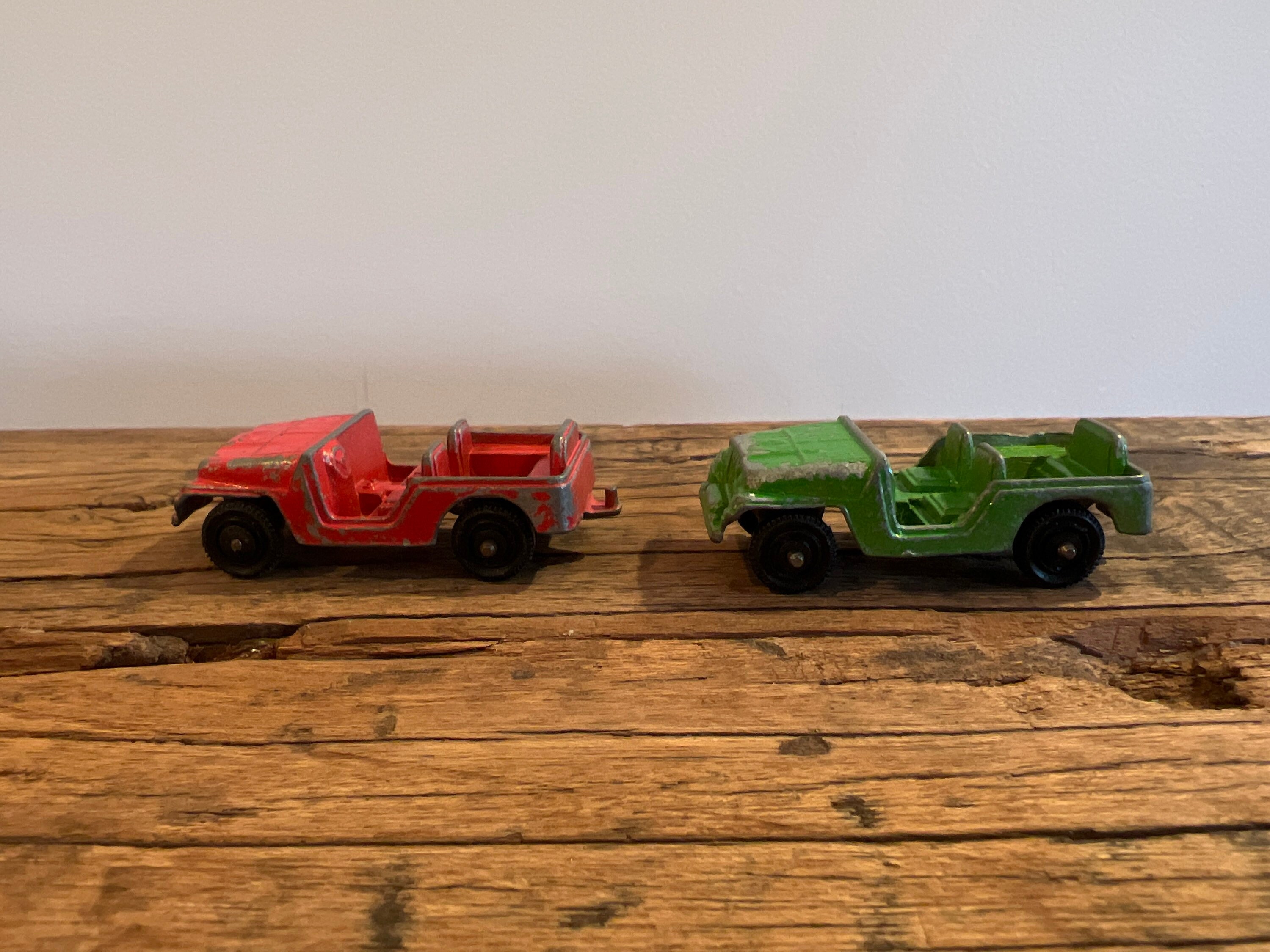 Vintage Tootsie Truck Set of 2 Army Jeep Made in Chicago USA, Rustic ...