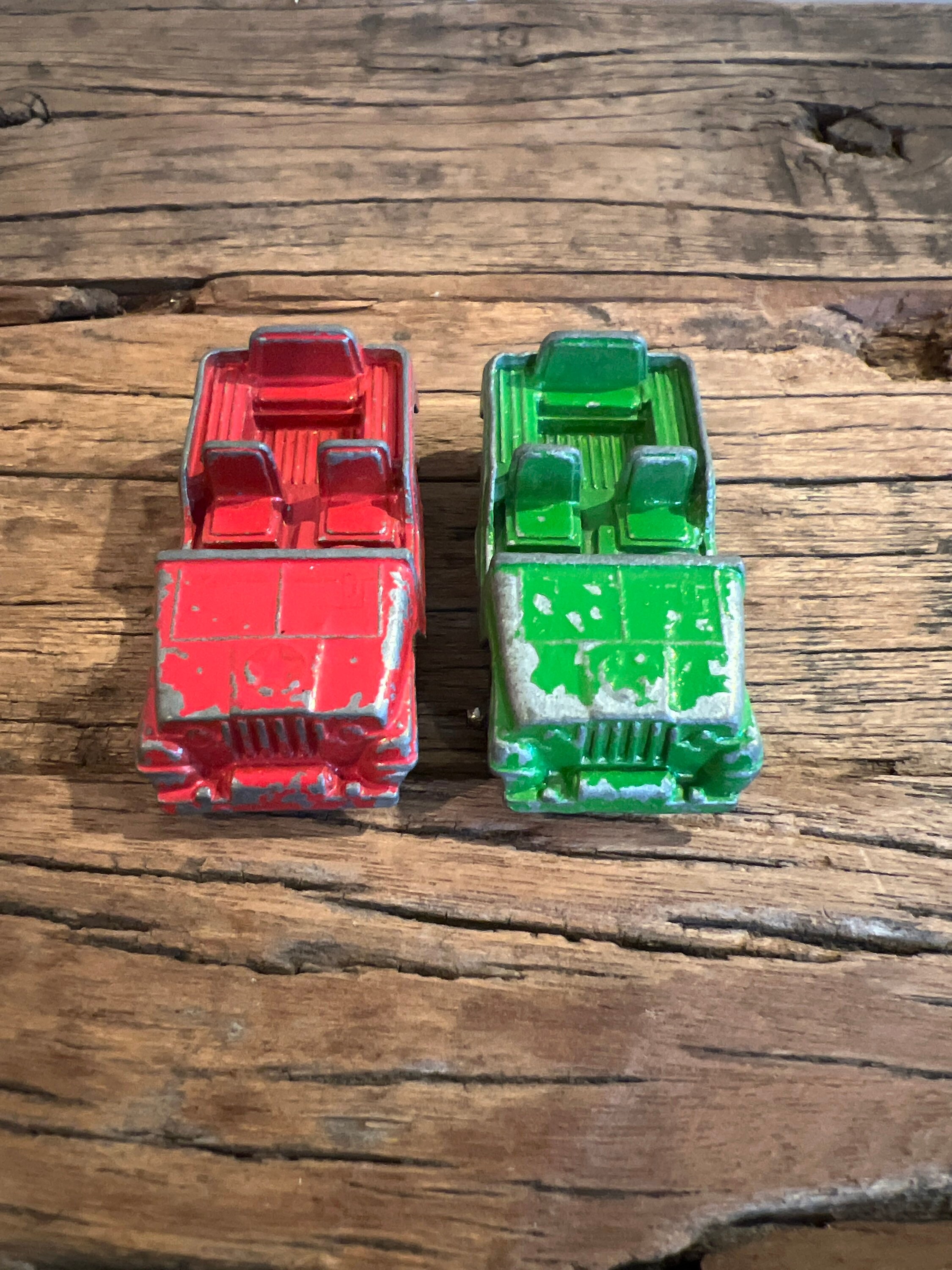 Vintage Tootsie Truck Set of 2 Army Jeep Made in Chicago USA, Rustic ...