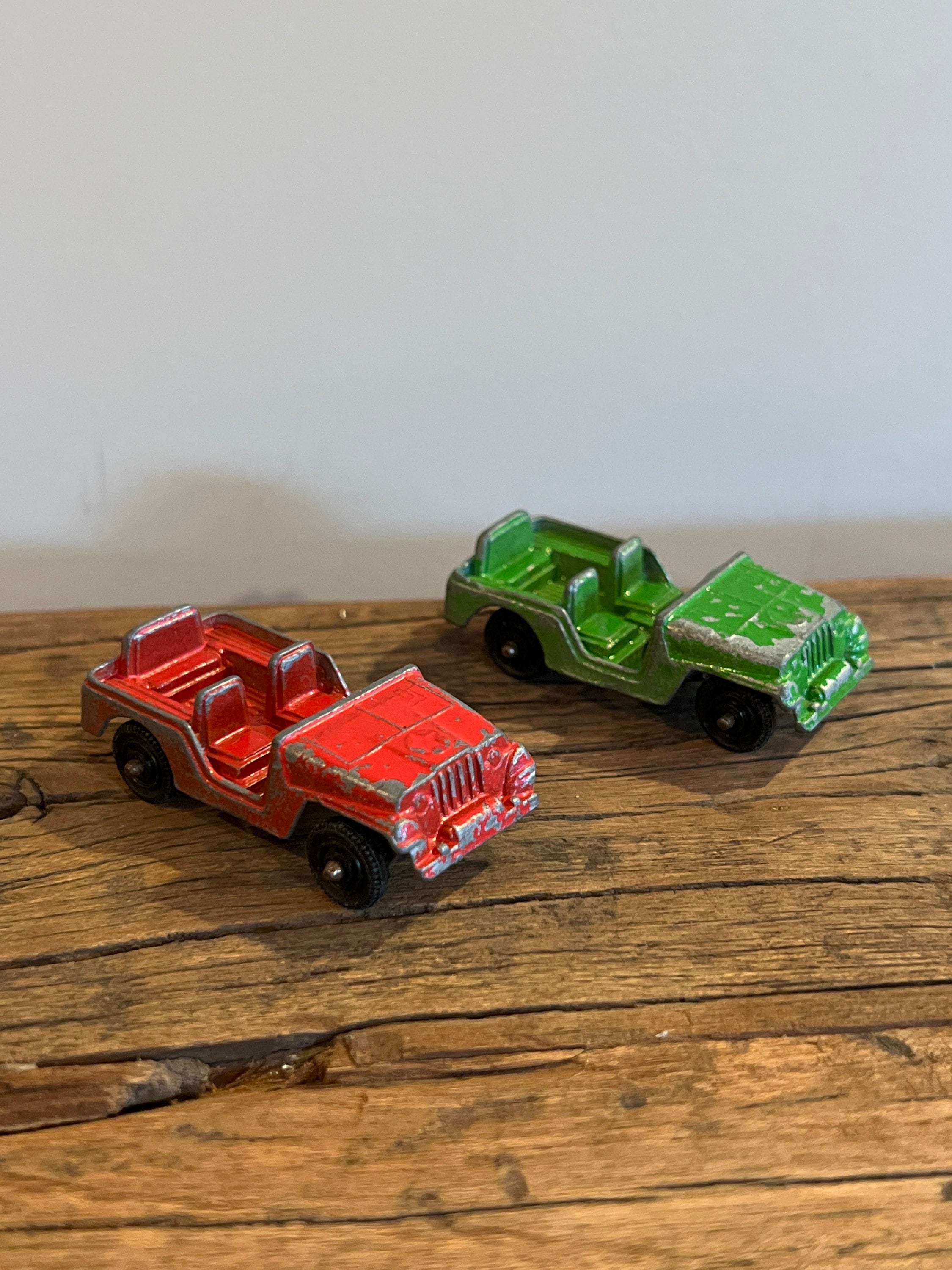 Vintage Tootsie Truck Set of 2 Army Jeep Made in Chicago USA, Rustic ...