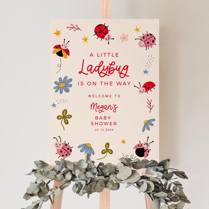 Ladybug Welcome Sign - Etsy