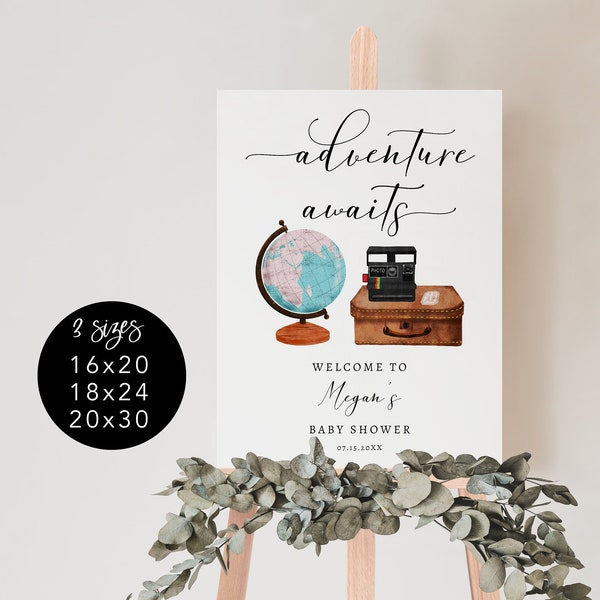 Baby Shower Sign Travel Theme - Etsy