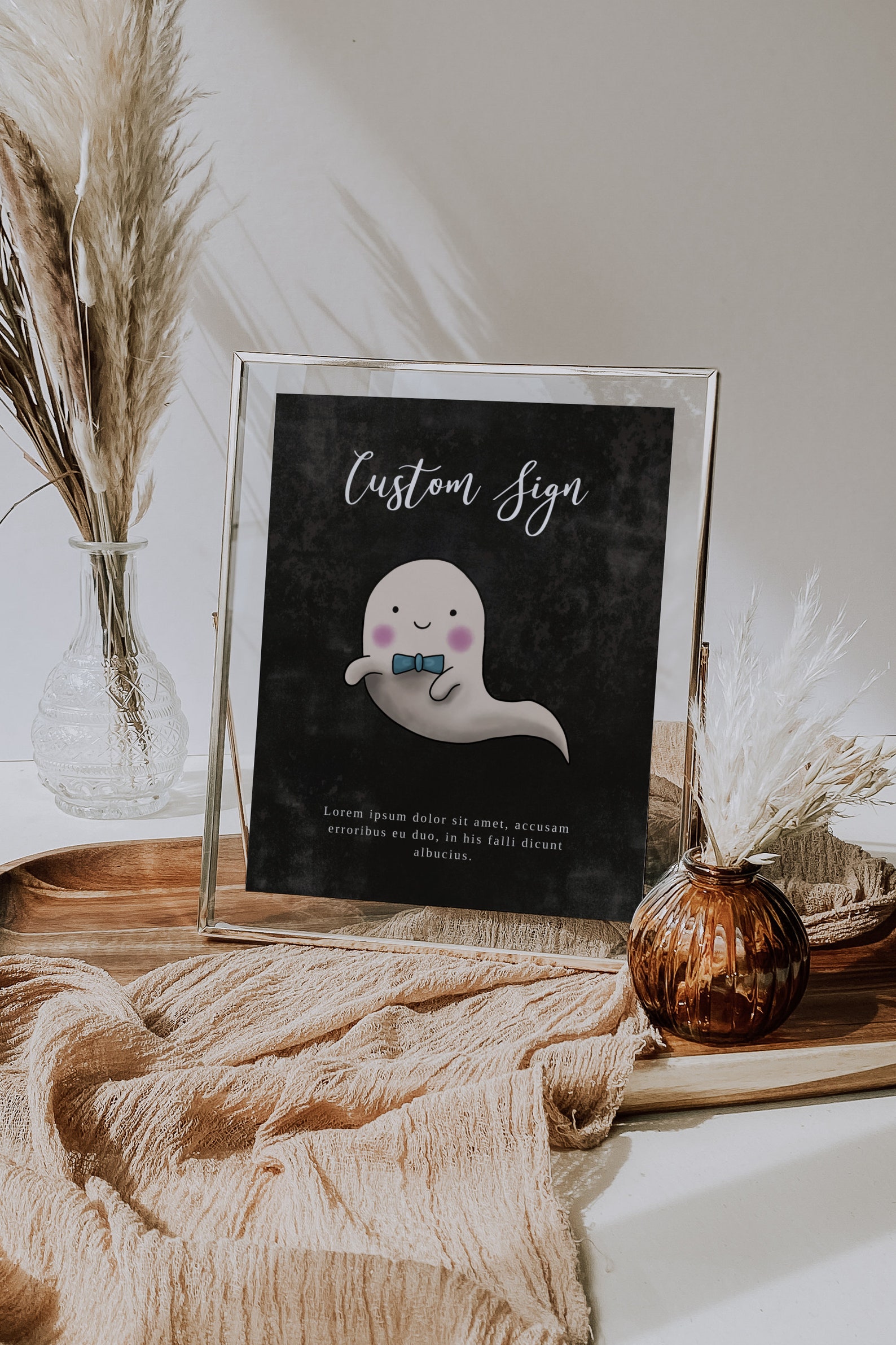 Printable Little Boo Theme Boy Baby Shower Custom Sign | Etsy