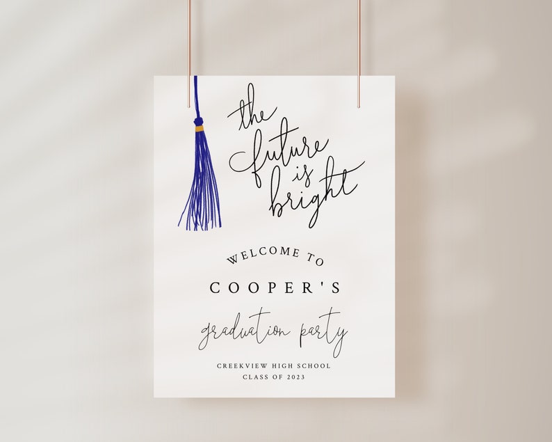 Graduation Party Welcome Sign Grad Party Sign Future is - Etsy
