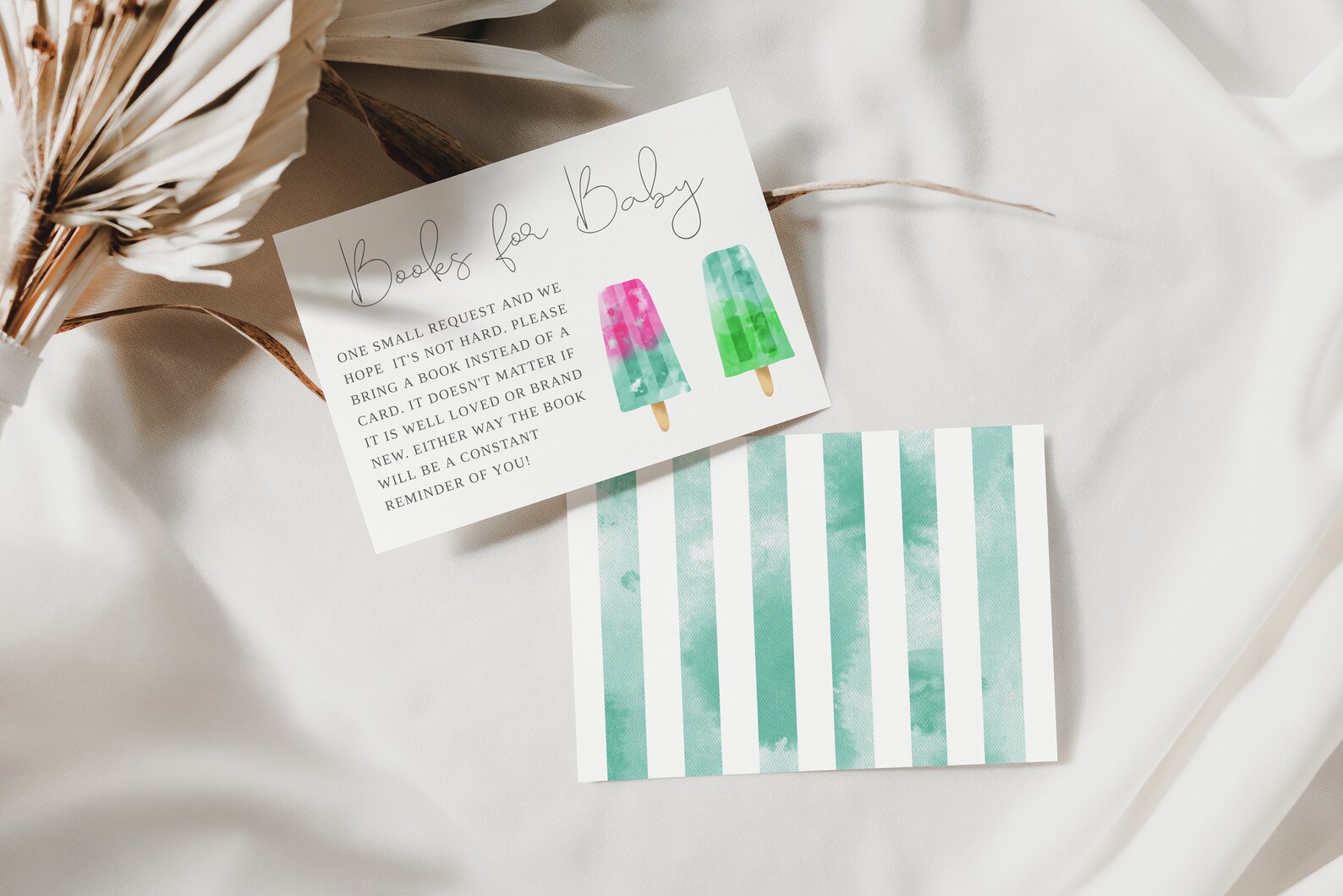 Printable Popsicle Theme Baby Shower Book Request Instant - Etsy