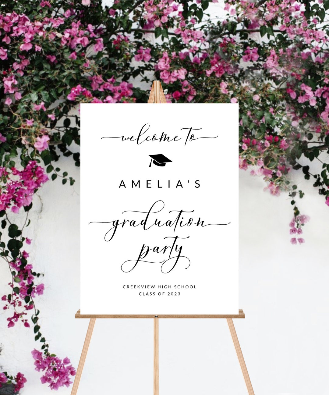 Graduation Party Welcome Sign | Grad Party Sign | Minimalist Sign ...