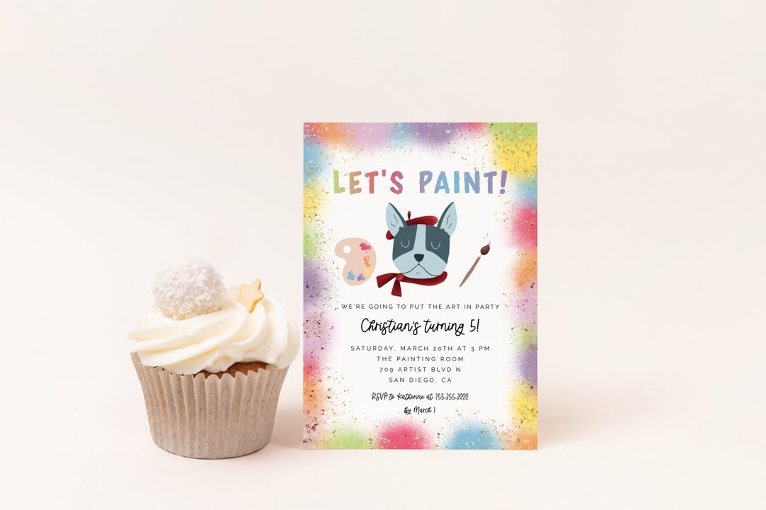 Paint Party Invite | Art Party Invitation | Painting Party | Kids ...