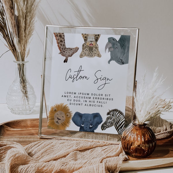 Table Number Cards Jungle Safari Animals Printable Table Numbers 1-20 ...
