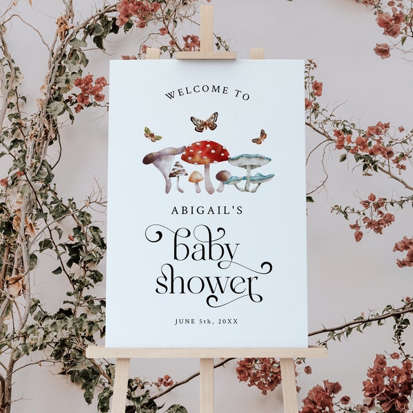 Mushroom Baby Shower Welcome Signs - Etsy