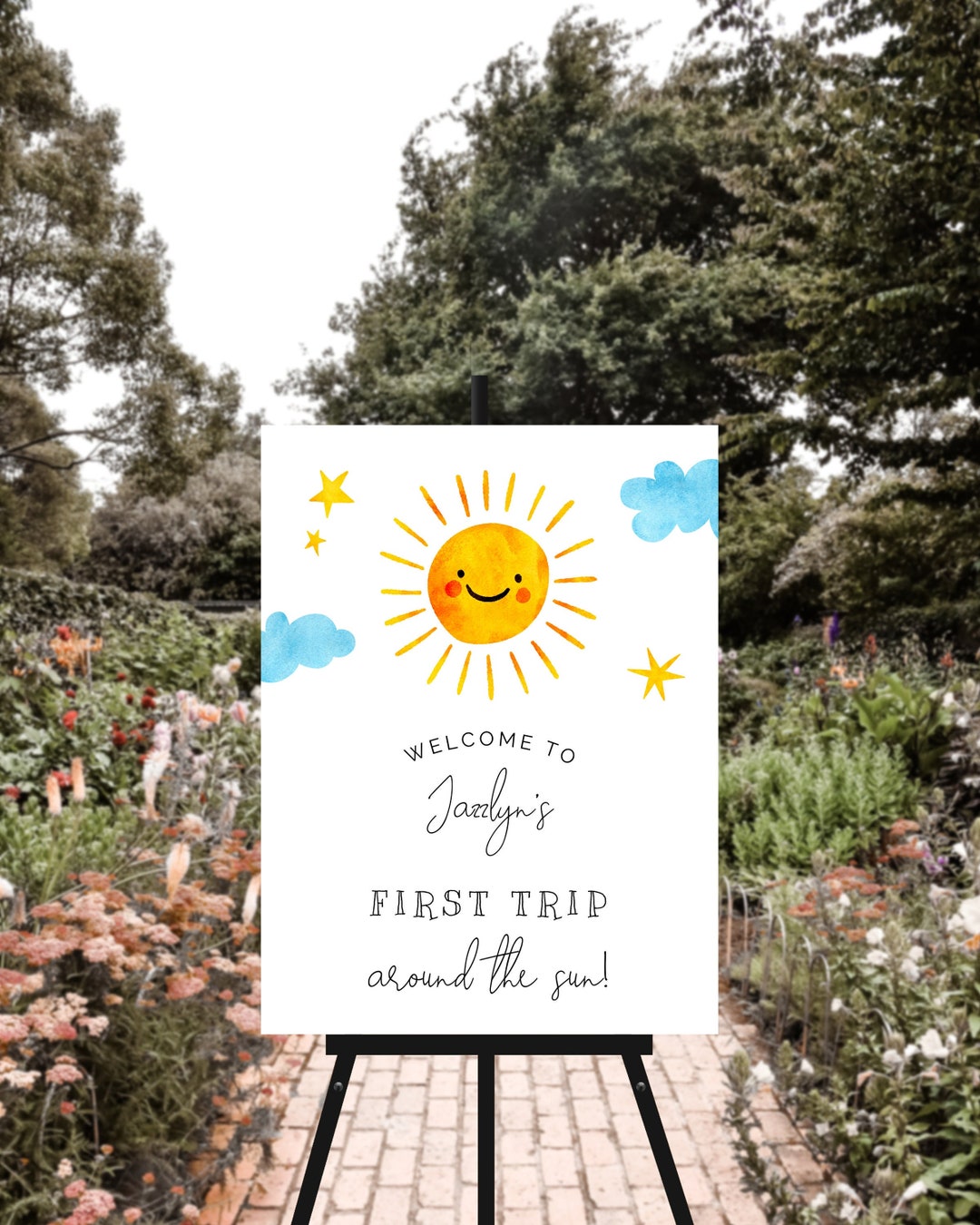 First Trip Around the Sun Birthday Sign | Welcome Sign | Sunshine ...