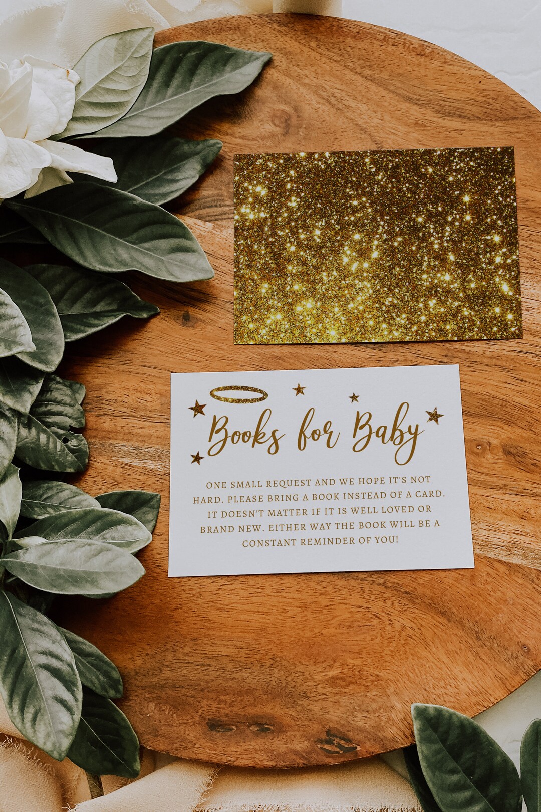 Solicitud de libro para baby shower Heaven Sent, plantilla de tarjeta ...