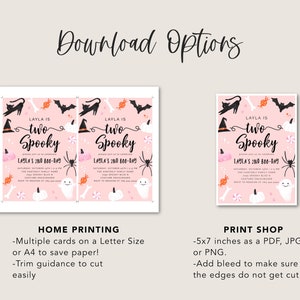 Halloween Birthday Invitation | Two Spooky Invite | Halloween Party ...