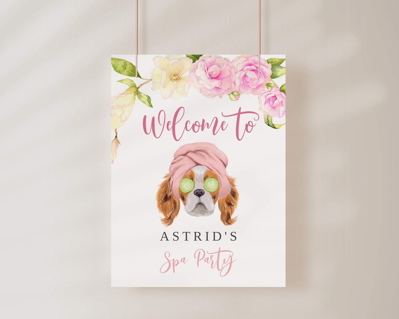 Spa Party Welcome Sign Girl Birthday Party Pamper Party - Etsy