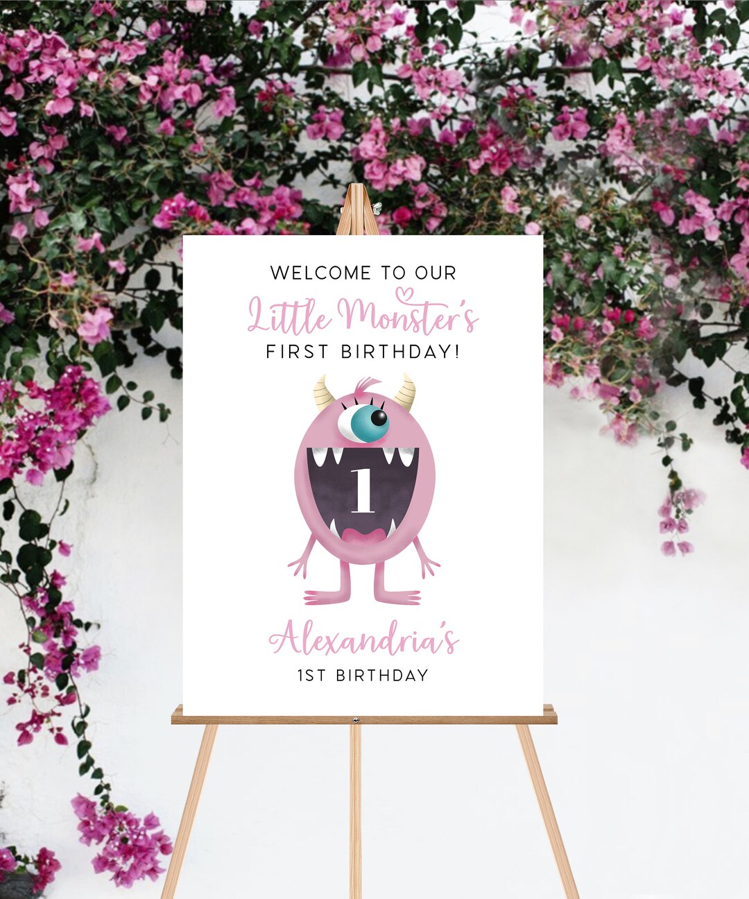 Little Monster Welcome Sign | Monster Birthday Party | Party Decor ...