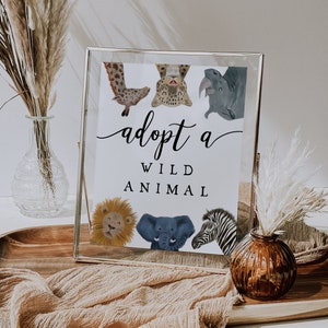 Adoption Center Sign & Certificate | Safari Adoption Party | Adopt a ...