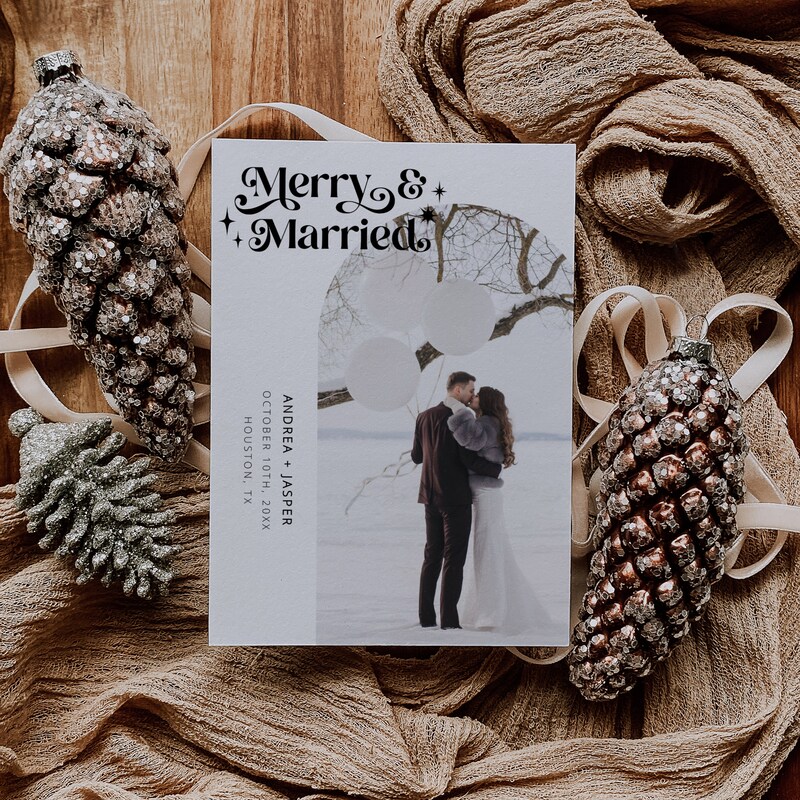Wedding Merry Christmas Cards - Etsy
