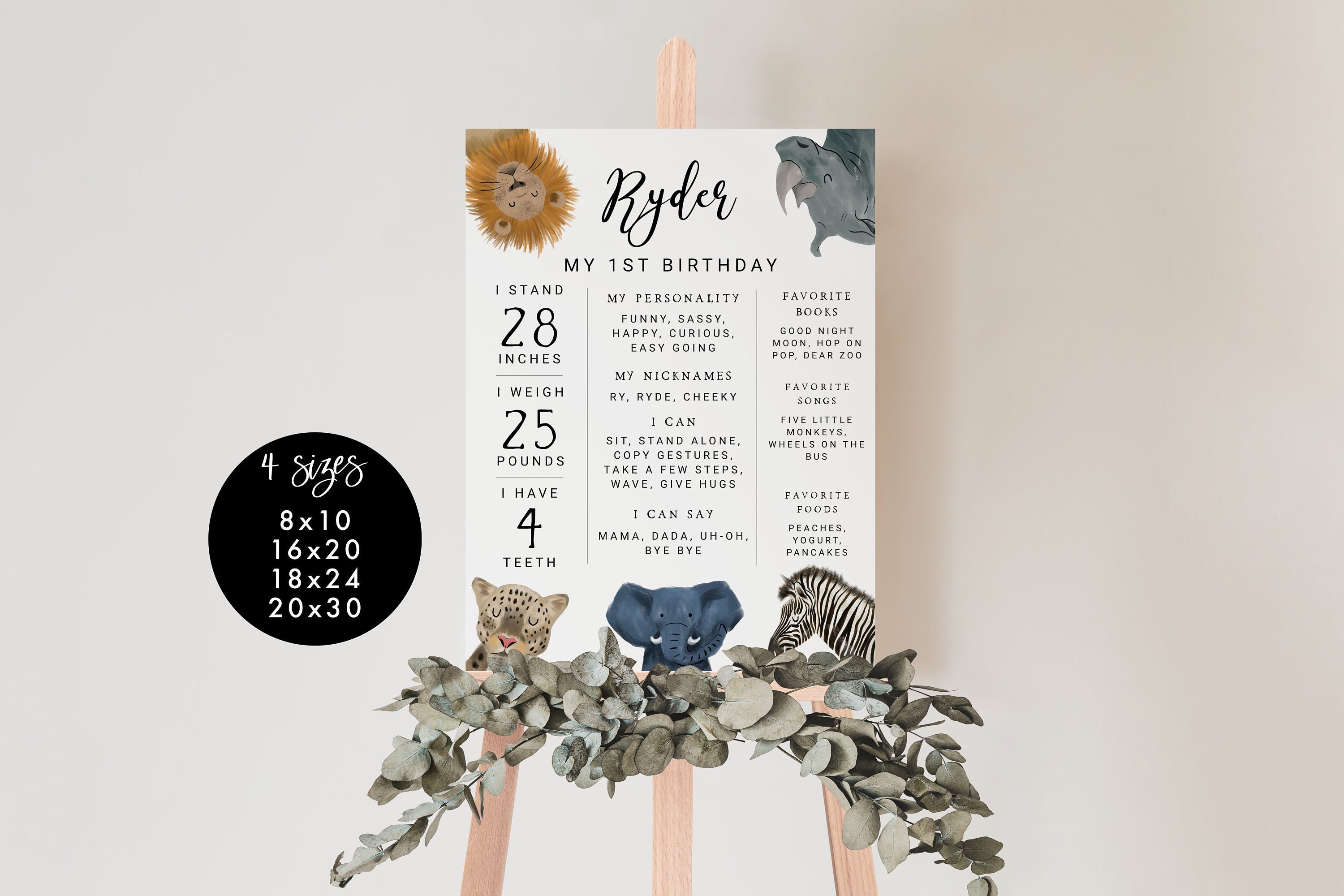 Safari Theme Poster Board - Etsy