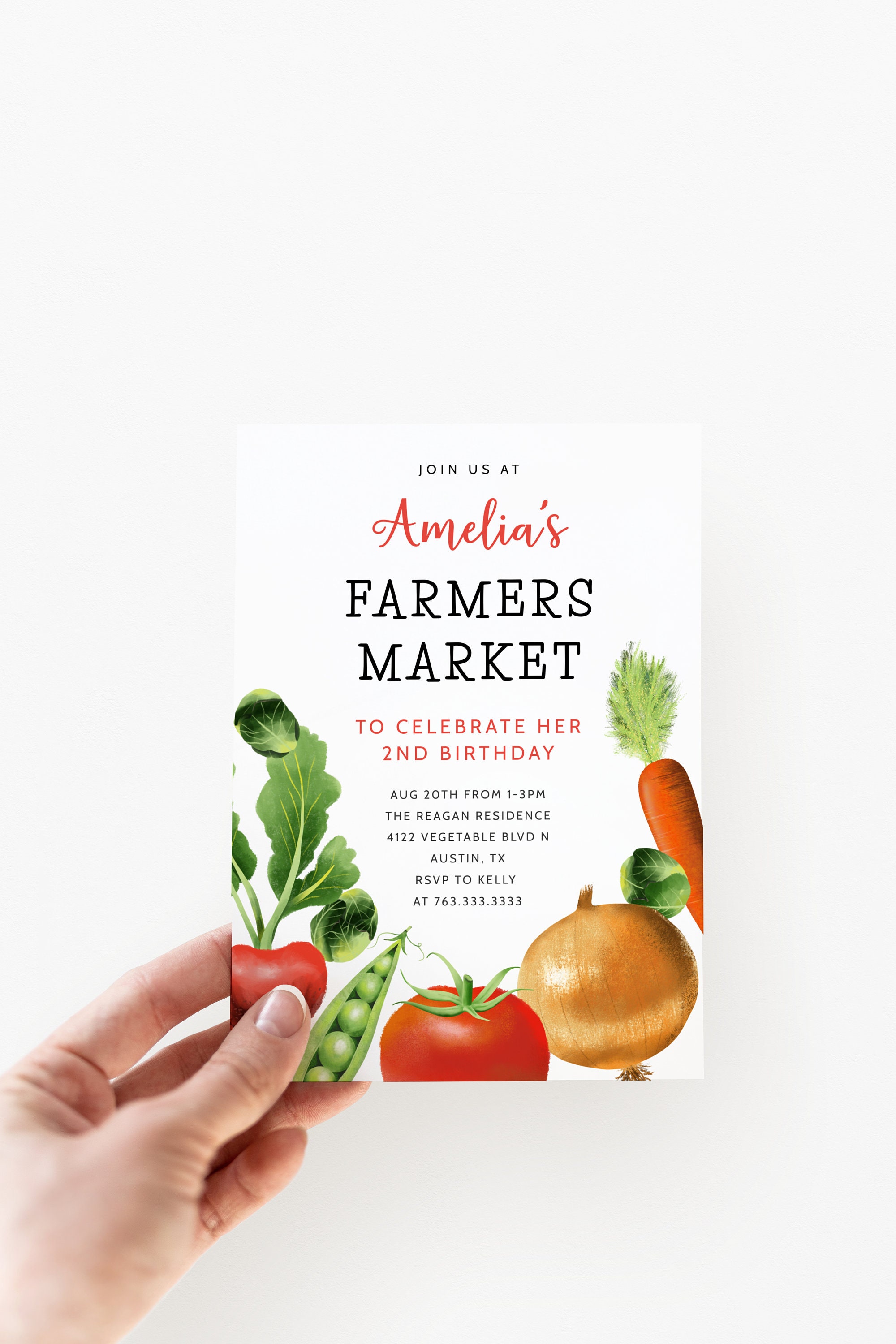 Farmers Market Birthday Invitation | Farmer's Market Party Invite ...